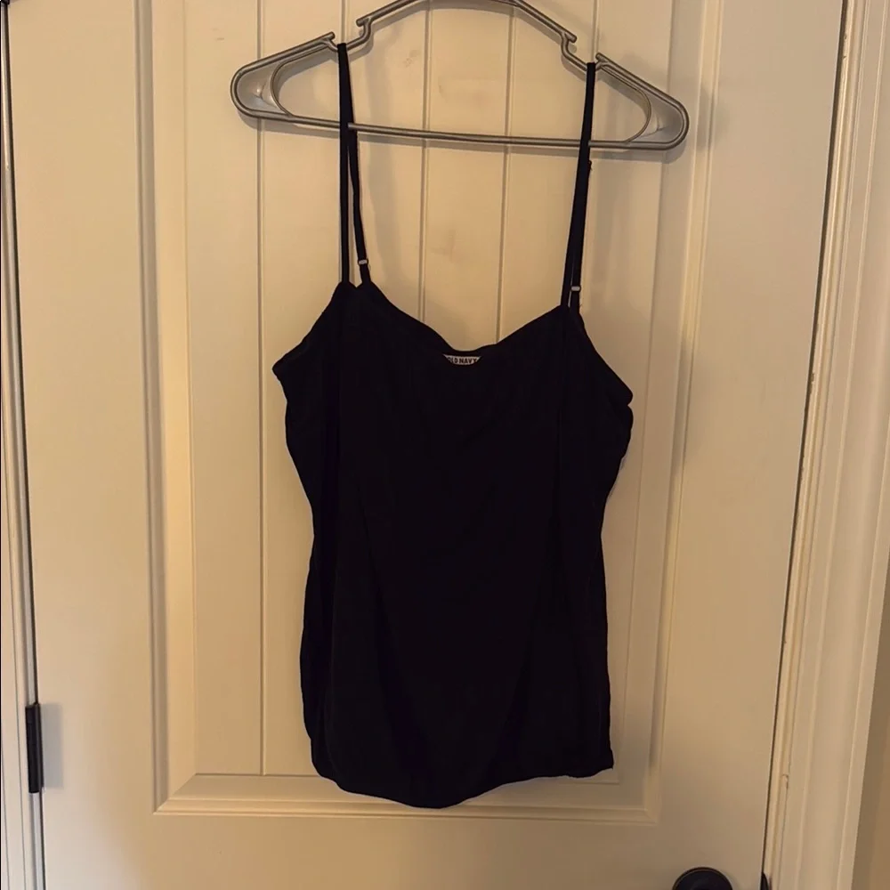 Old Navy | Tops | Old Navy Spaghetti Adjustable Strap Black Tank Top W ...